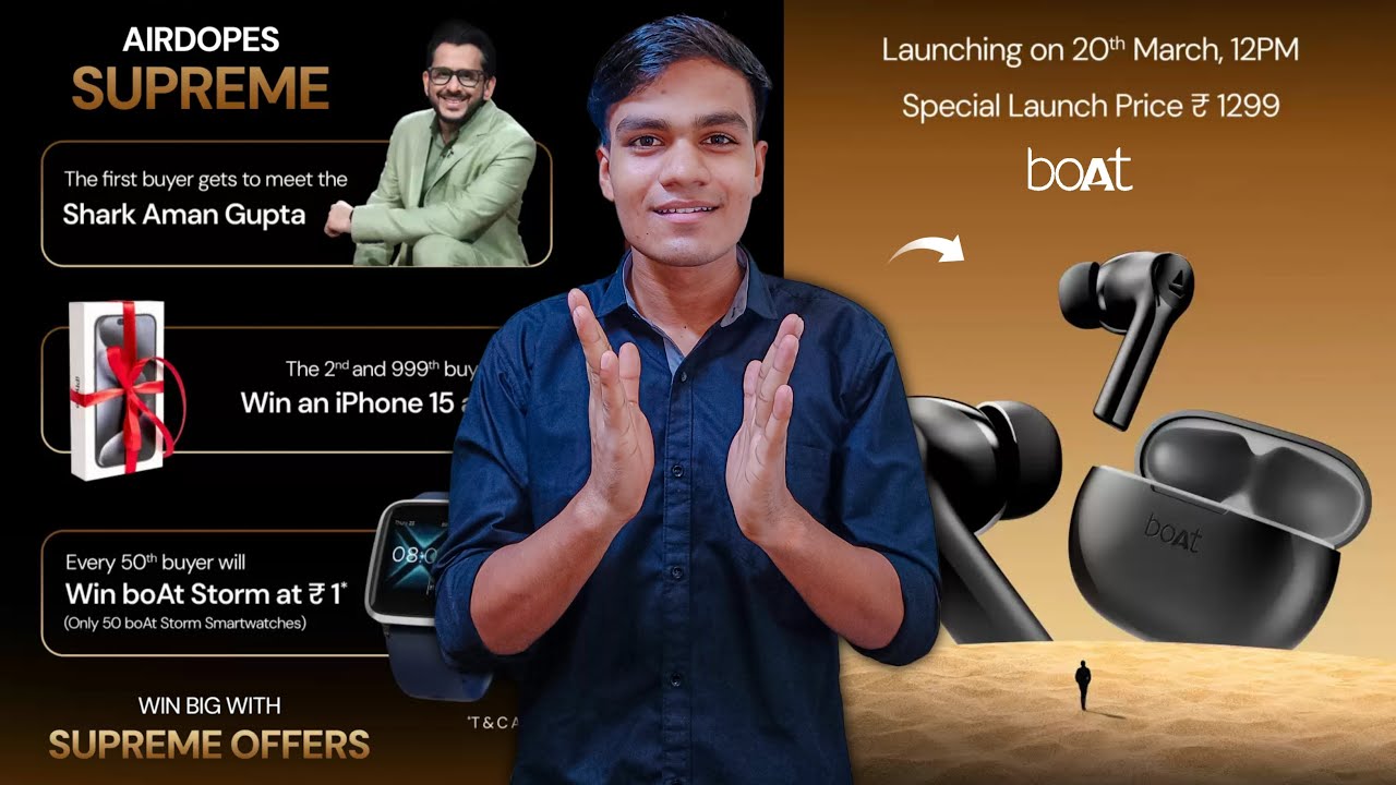 boAt Airdopes Supreme - Launching on 20th Mar !!! All New Features ...