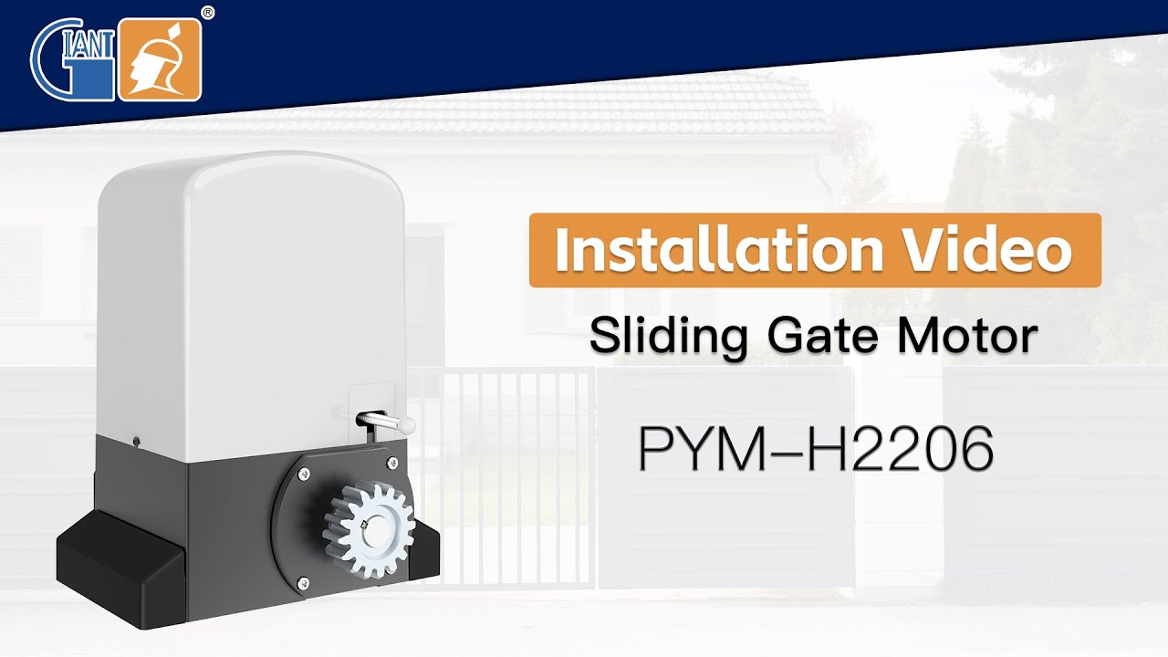 PYM-H2206 Installation Sliding Gate Opener Motor - YouTube
