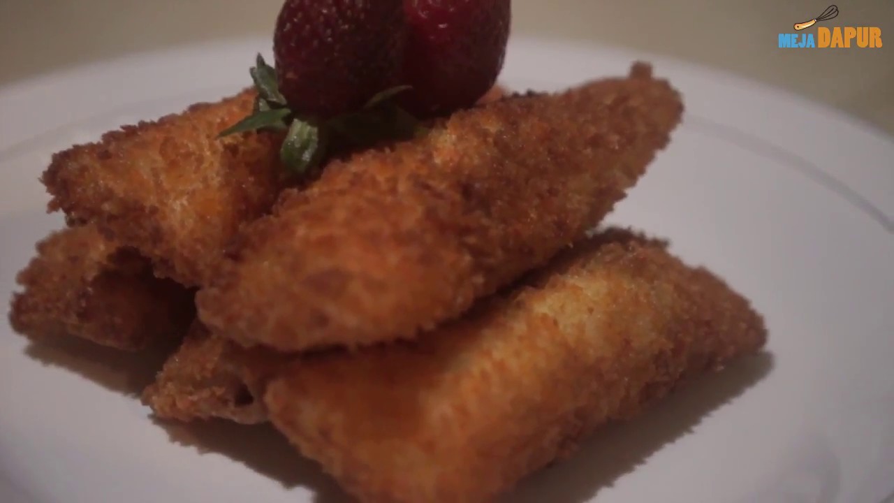 Resep dan cara membuat Roti Goreng Strawberry - YouTube