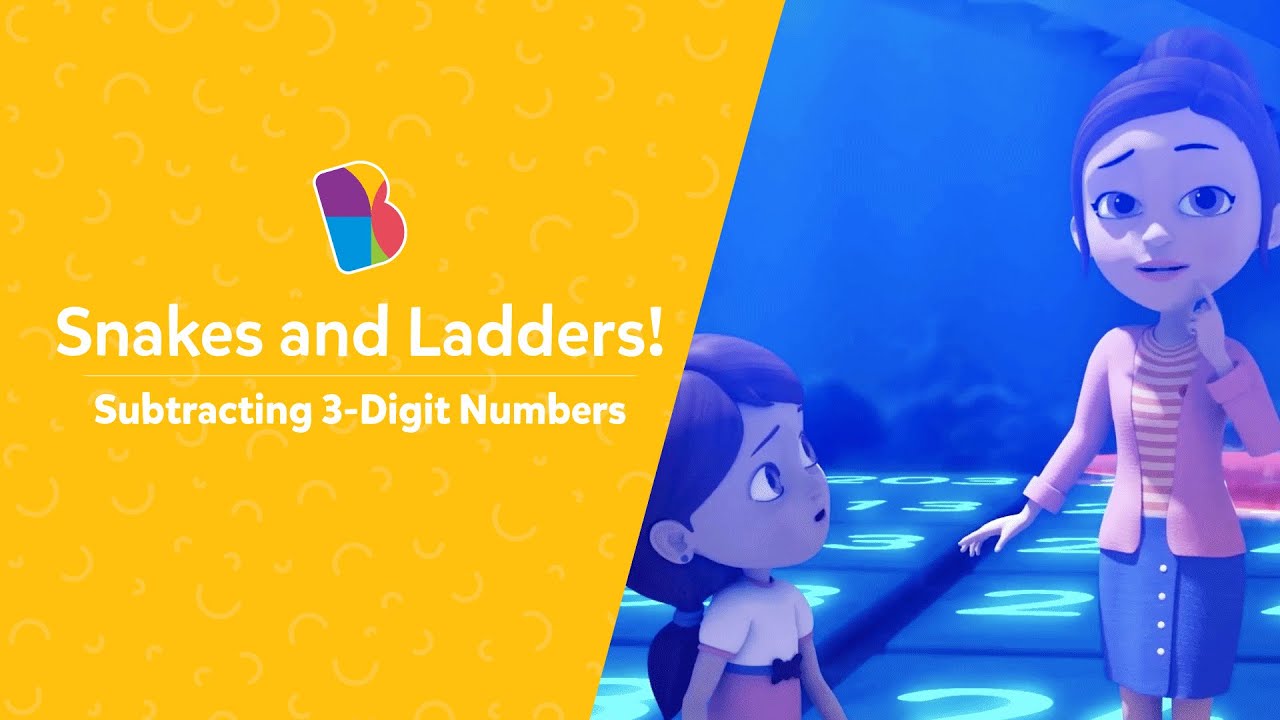 Snakes and Ladders! | Subtracting 3-Digit Numbers | BEL - Math - YouTube