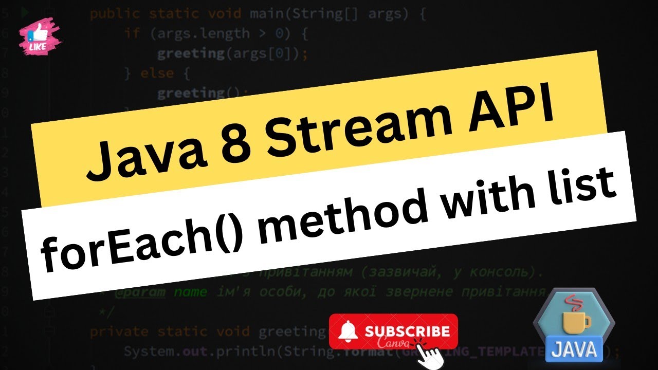 Stream API: For Each method using list // Easy Learning Channel - YouTube