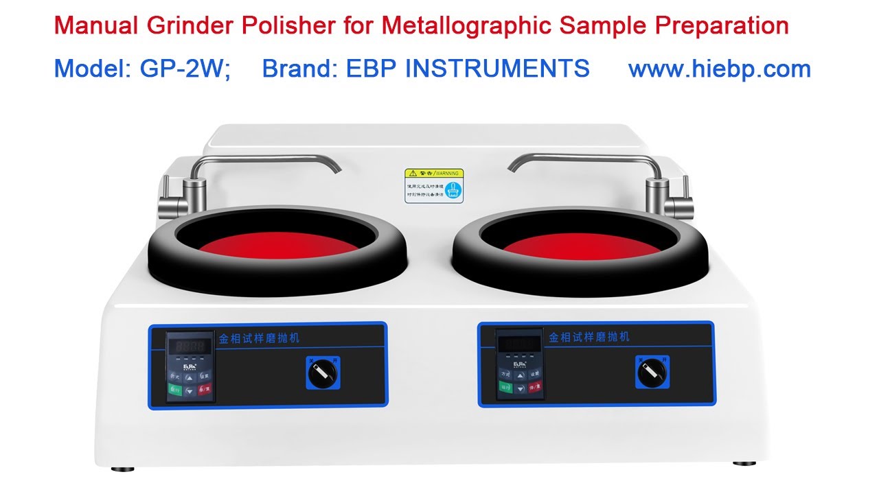 Manual Metallographic Sample Grinding Polishing Machine GP-2W - YouTube