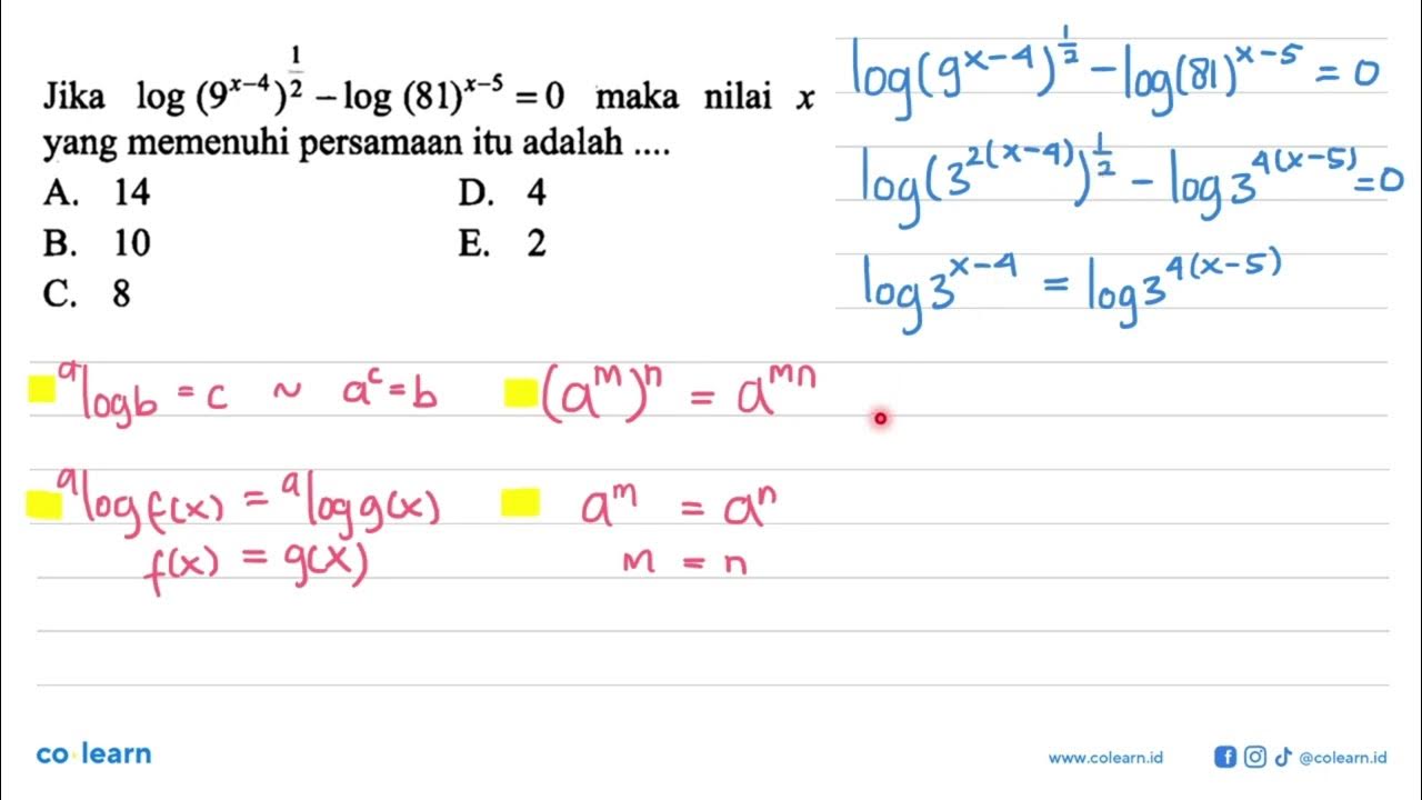 jika-log-9-x-4-1-2-log-81-x-5-0-maka-nilai-x-yang-memenuhi