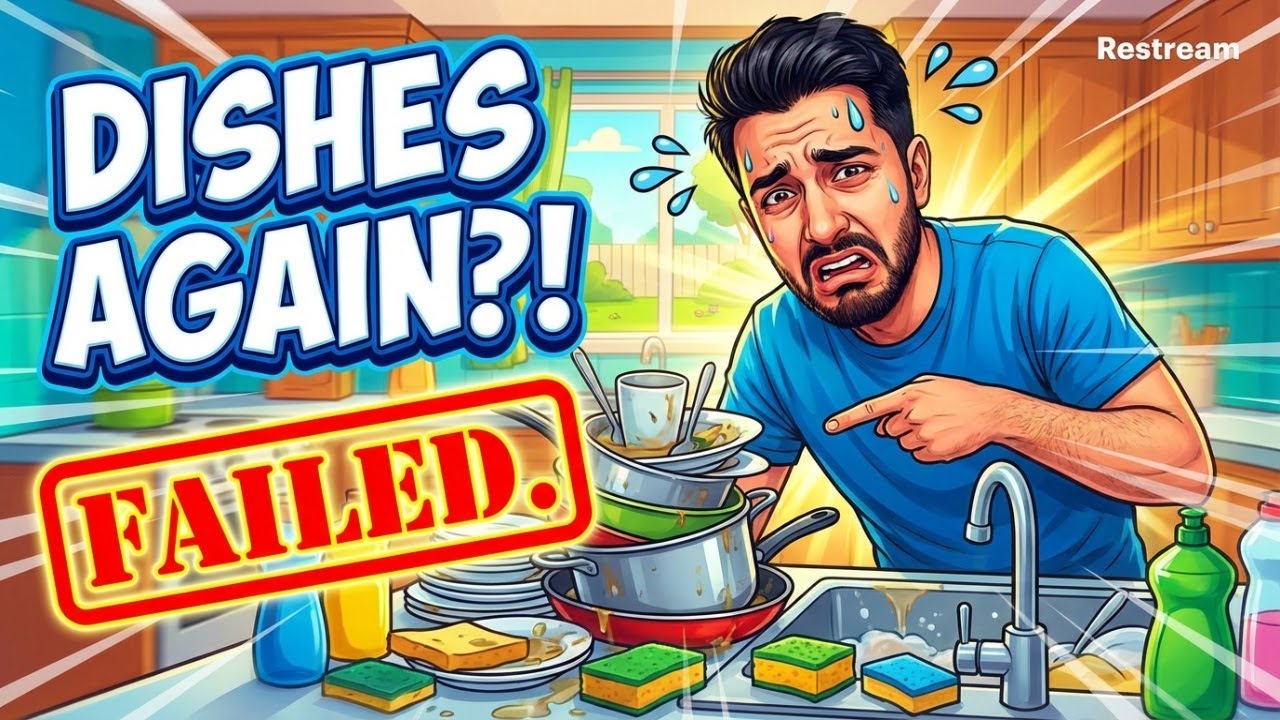 He washes dishes wrong and gets dissed - YouTube