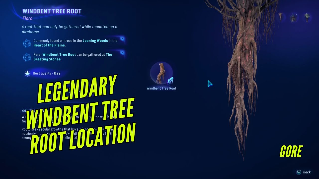 Legendary Windbent Tree Root Location | Avatar Frontiers of Pandora ...