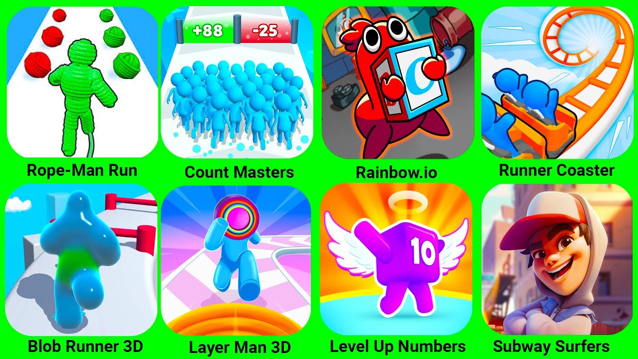Rope Man Run, Count Master, Runner Coaster, Layer Man Run, Level Up ...