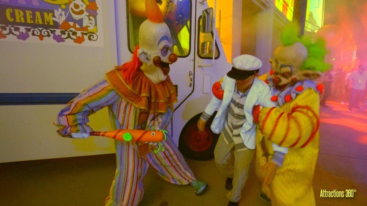 [4K] Creepy Clowns Zone - Halloween Horror Nights 2018 - Florida