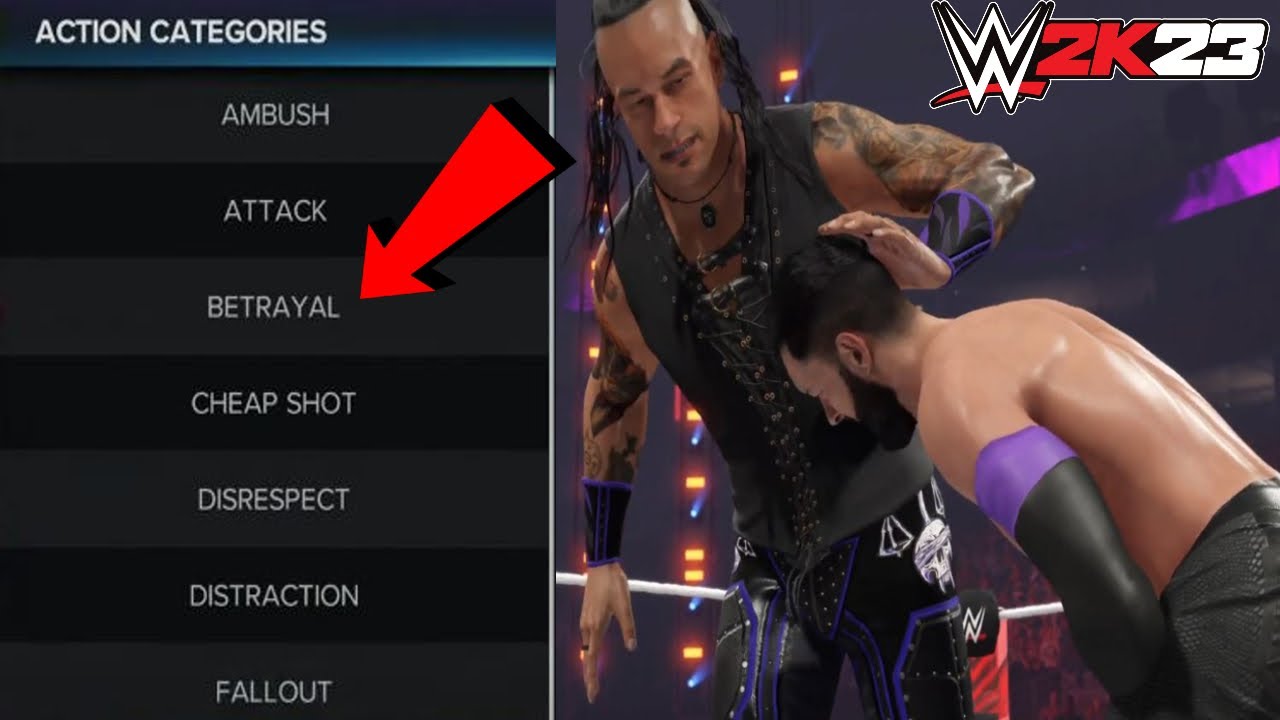 3 Betrayal Cutscenes In WWE Universe Mode | WWE 2K23 - YouTube