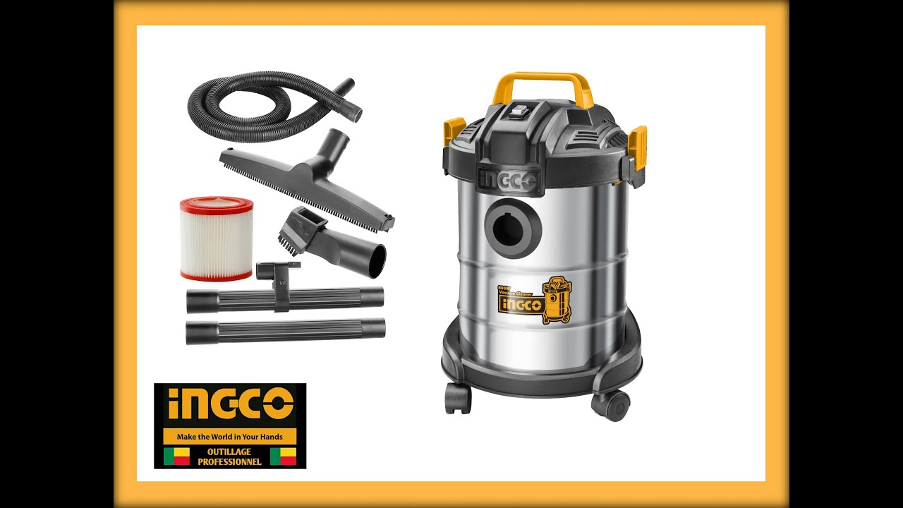 ASPIRATEUR EAU ET POUSSIERE 800W-12L VC14122 - YouTube