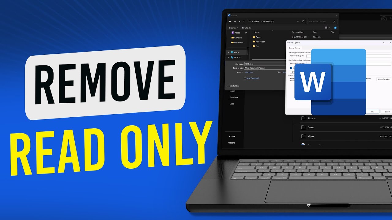How To Remove The Read Only Setting From Microsoft Word - YouTube