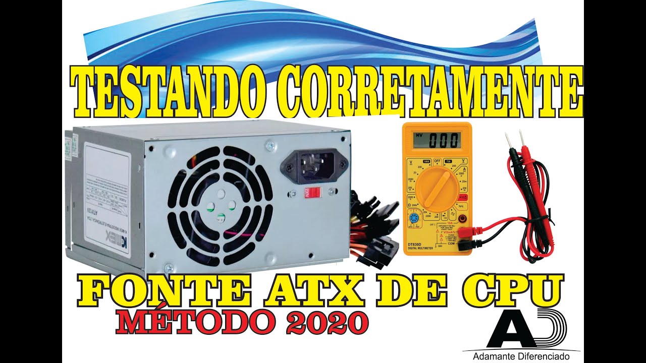 COMO TESTAR FONTE DE CPU ATX CORRETAMENTE MÉTODO 2020, ELA LIGA A PLACA ...