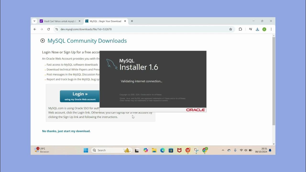 Tutorial installasi mysql workbench/DBMS(mysql) - YouTube