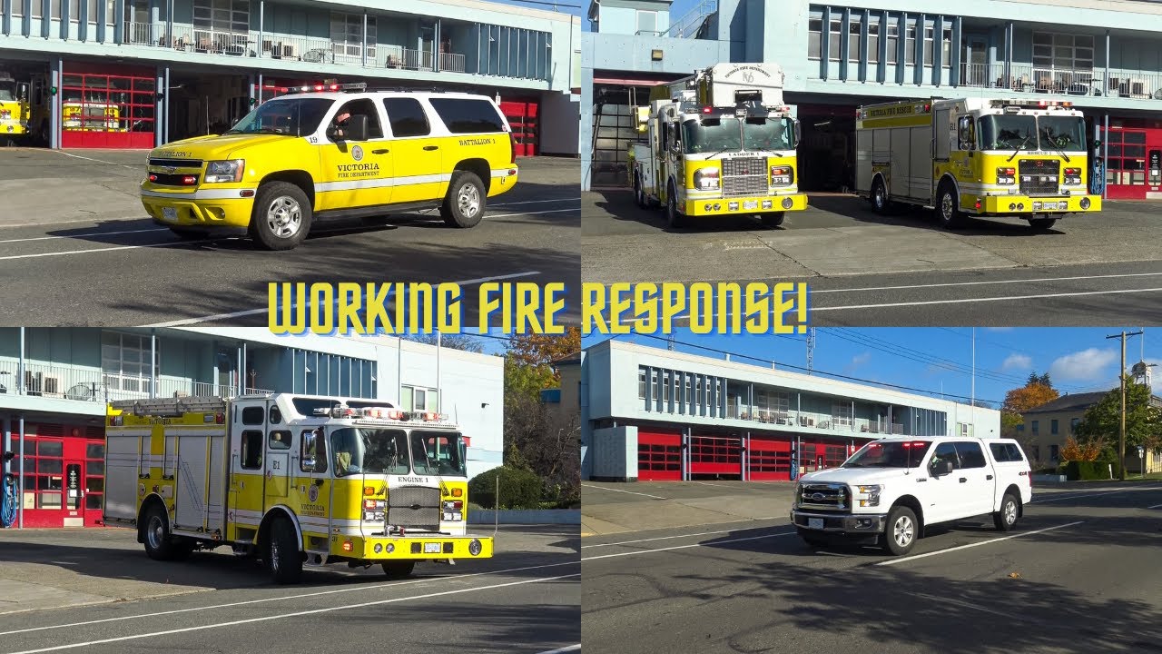 Victoria Fire Department - Working Structure Fire Response - YouTube