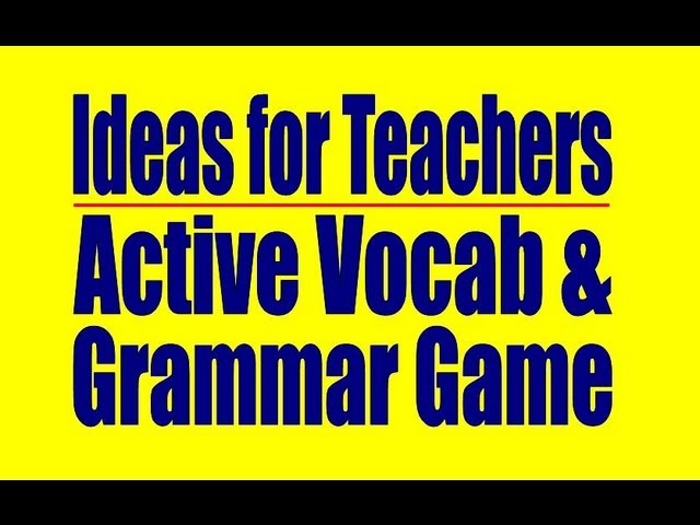Games For Learning English Vocabulary Grammar Games 30 Grammar Games