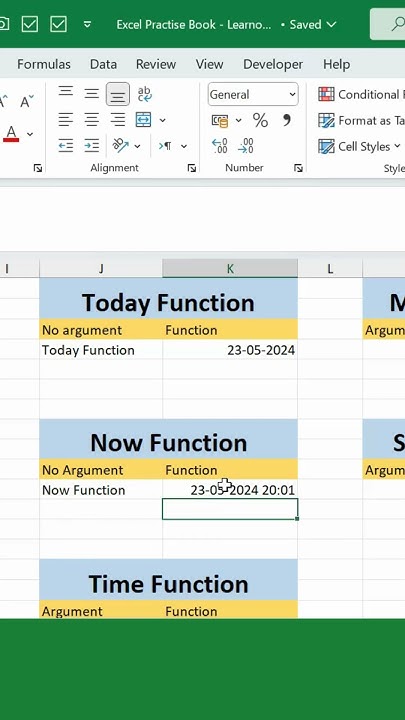 How To Use Today And Now Functions In Excel Excel Tutorial Exceltamil Excel Exceltips Youtube 