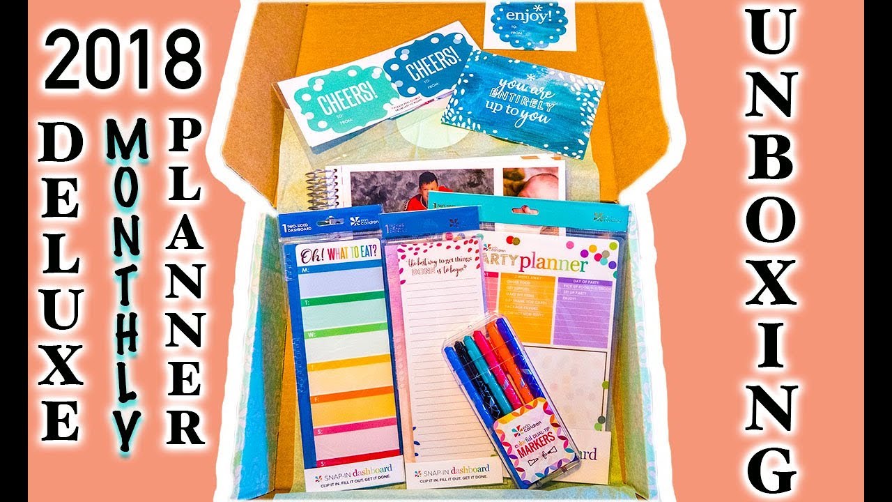 ERIN CONDREN DELUXE MONTHLY PLANNER| UNBOXING |2018 PLANNER - YouTube