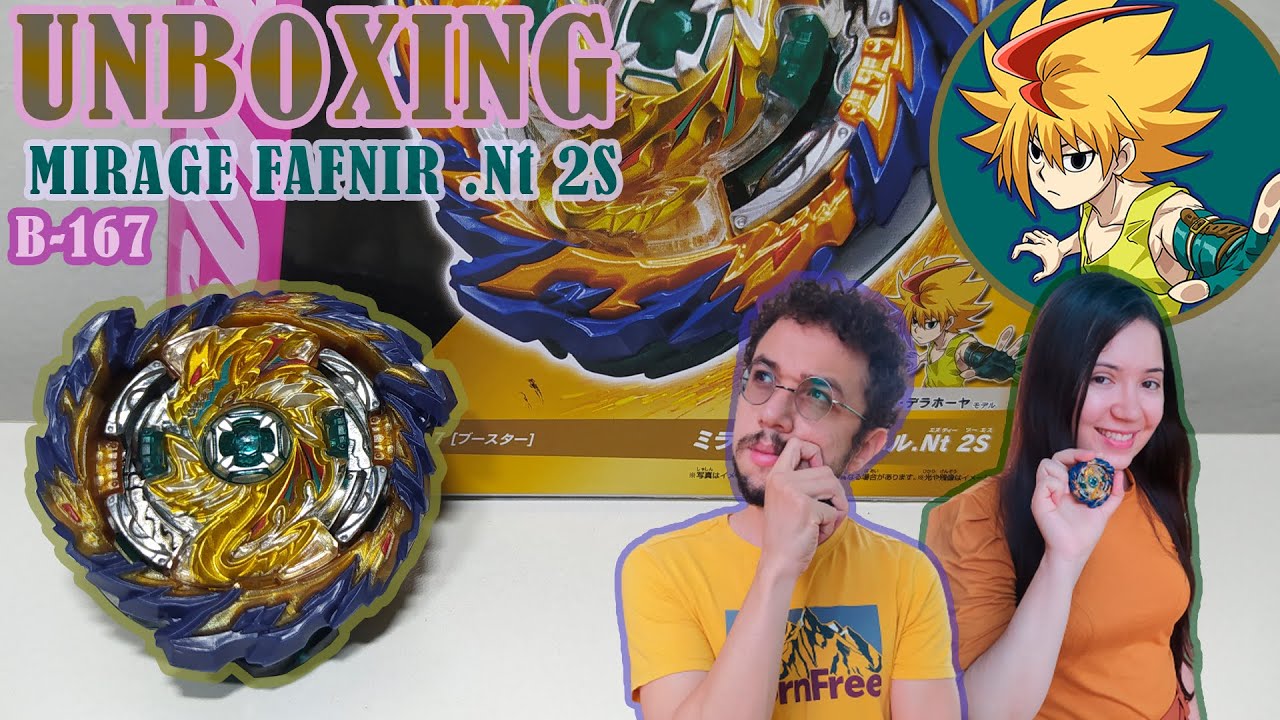 MIRAGE FAFNIR .Nt 2S (B-167)| Unboxing e Análise - Beyblade Burst - YouTube