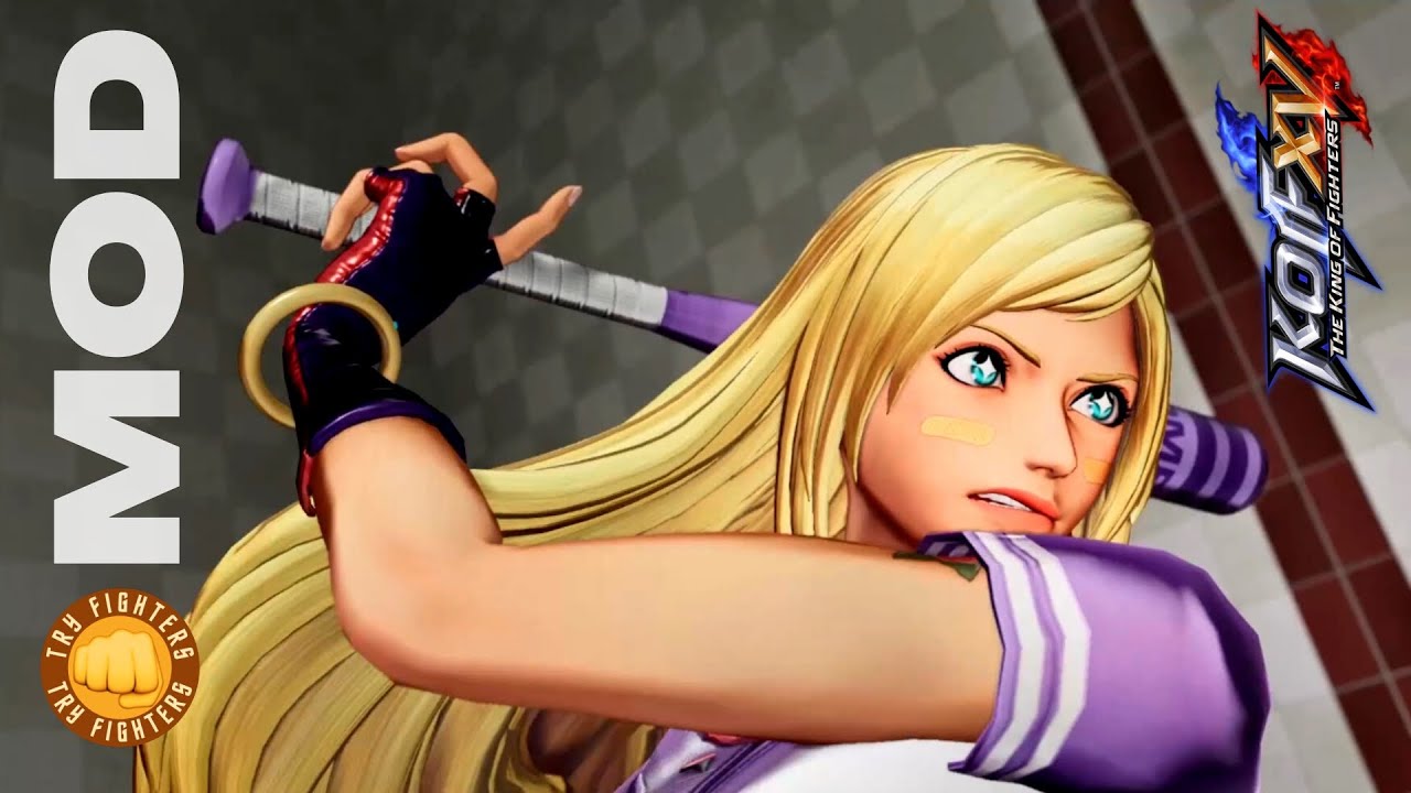 Jenet plays baseball and hits everyone with her bat - KOF XV MOD - YouTube