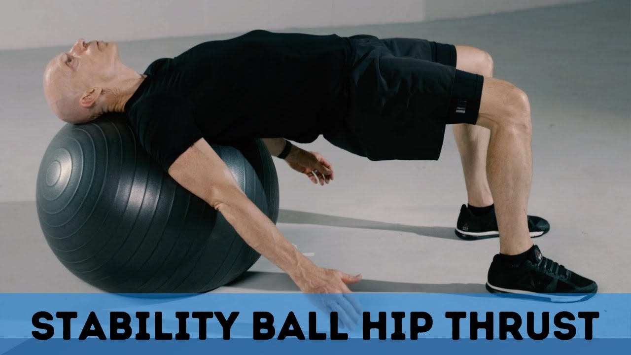Stability Ball Hip Thrust - YouTube