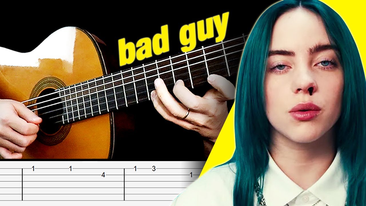 BAD GUY (Billie Eilish) Guitar Tab | Tutorial | Billie's Vocals - YouTube