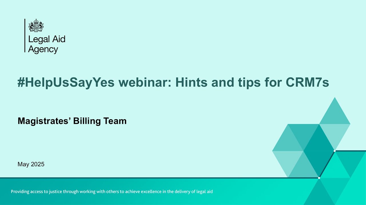 Magistrates Billing - CRM7 hints and tips - YouTube