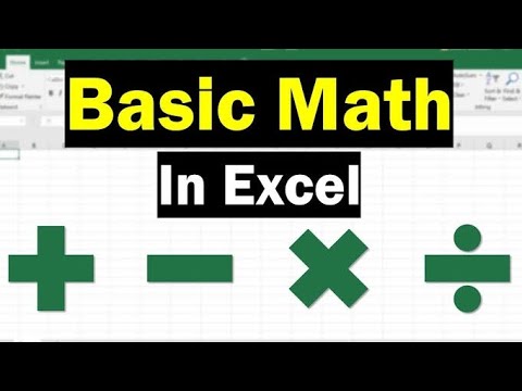Basic Math in MS Excel | Addition | Multiplication | Subtraction |Division | Math Formula in ...