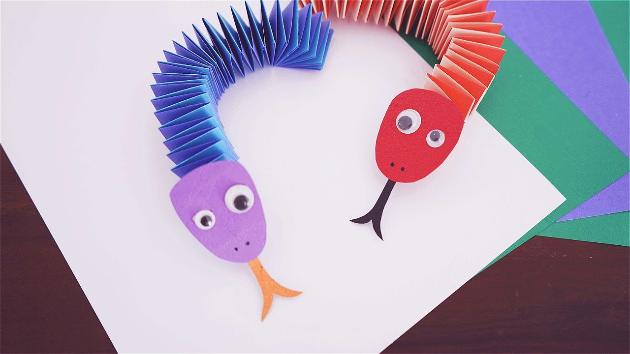 How To Make Easy Paper SNAKE For Kids / Nursery Craft Ideas / Paper ...