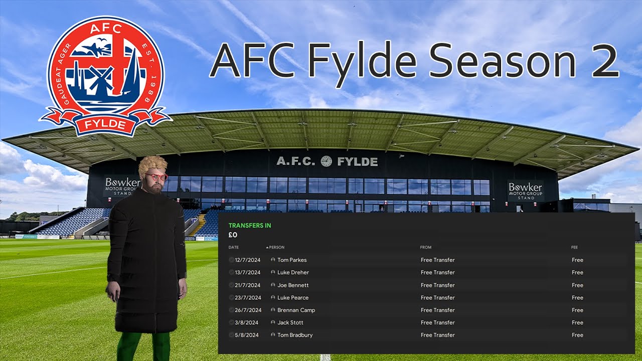 FM2024 Live 🔴 | AFC Fylde Season 2 | EP 1 | Need A Whole Team - YouTube