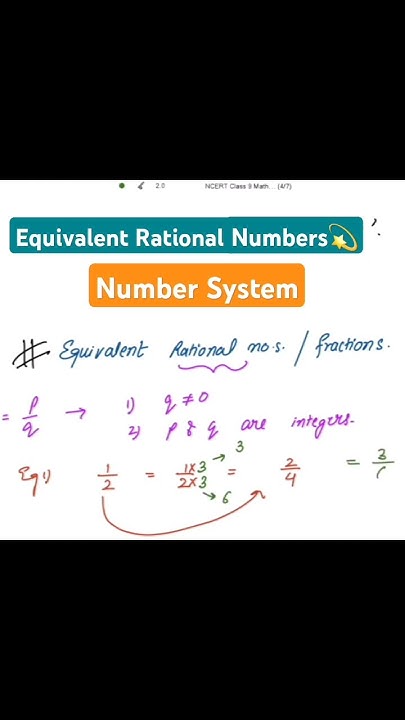 Number System | Equivalent Rational Numbers | Spectrum Of Mathematics # ...