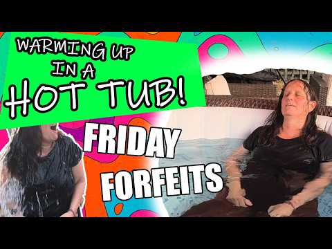 Wife jumps into hot tub fully clothed after losing water challenge | FRIDAY FORFEITS
