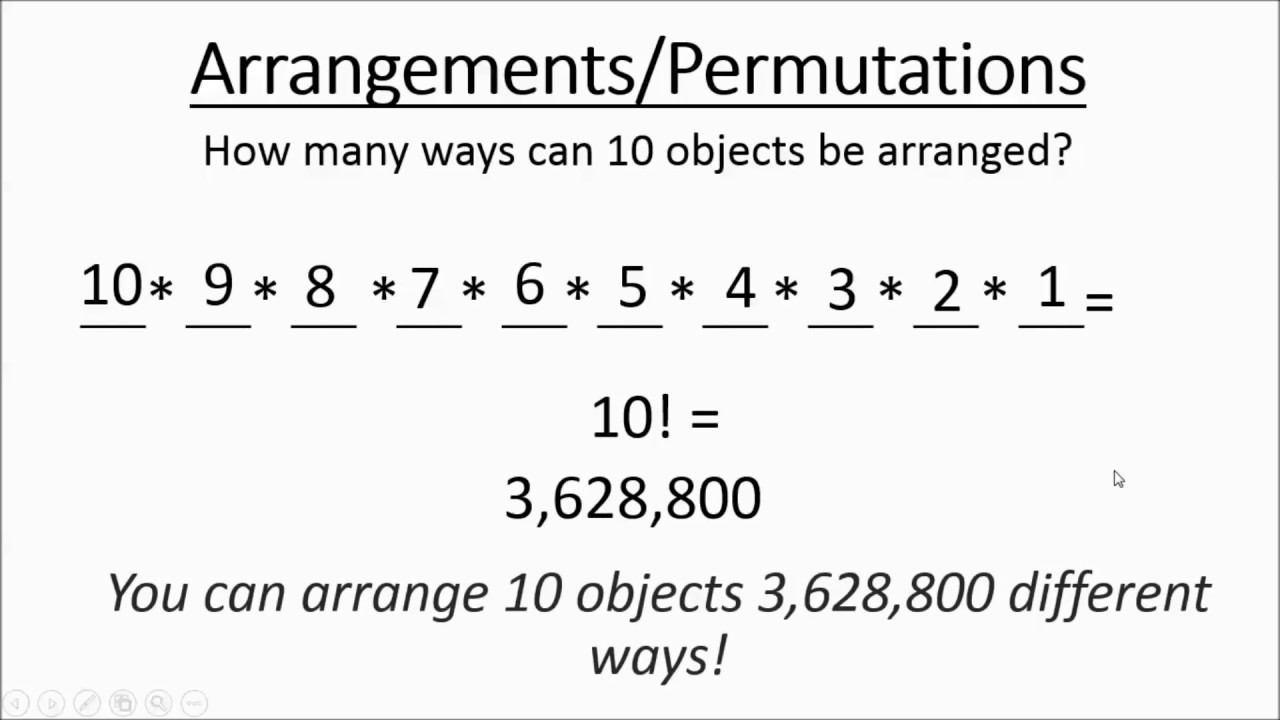 Arrangements / Permutations - YouTube