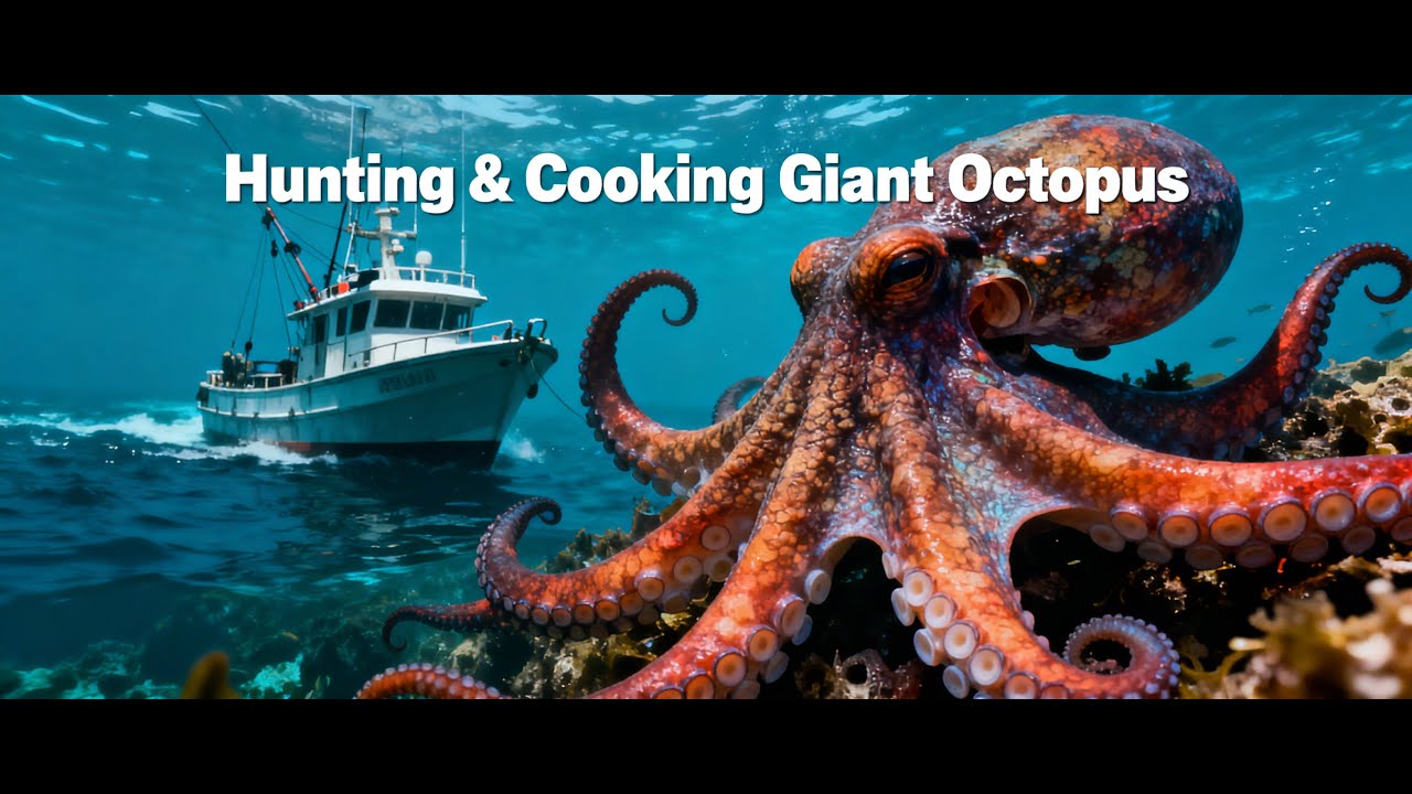 Hunting and Cooking Giant Octopus: An Epic Ocean Adventure - YouTube