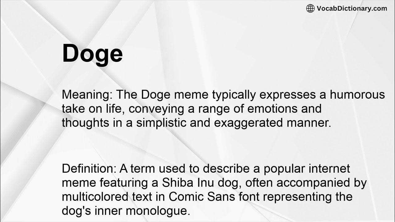 Doge Meaning - YouTube