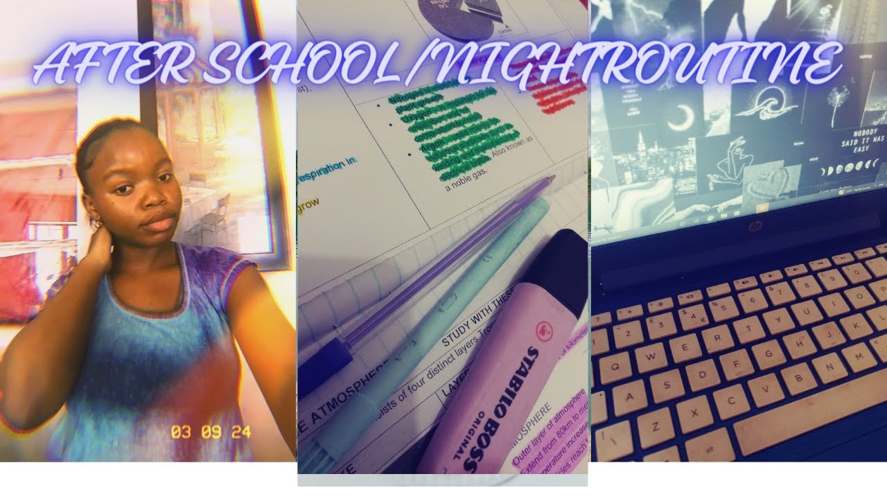 AFTER SCHOOL/NIGHT ROUTINE:studyng ,selfcare ,vision board and etc ...