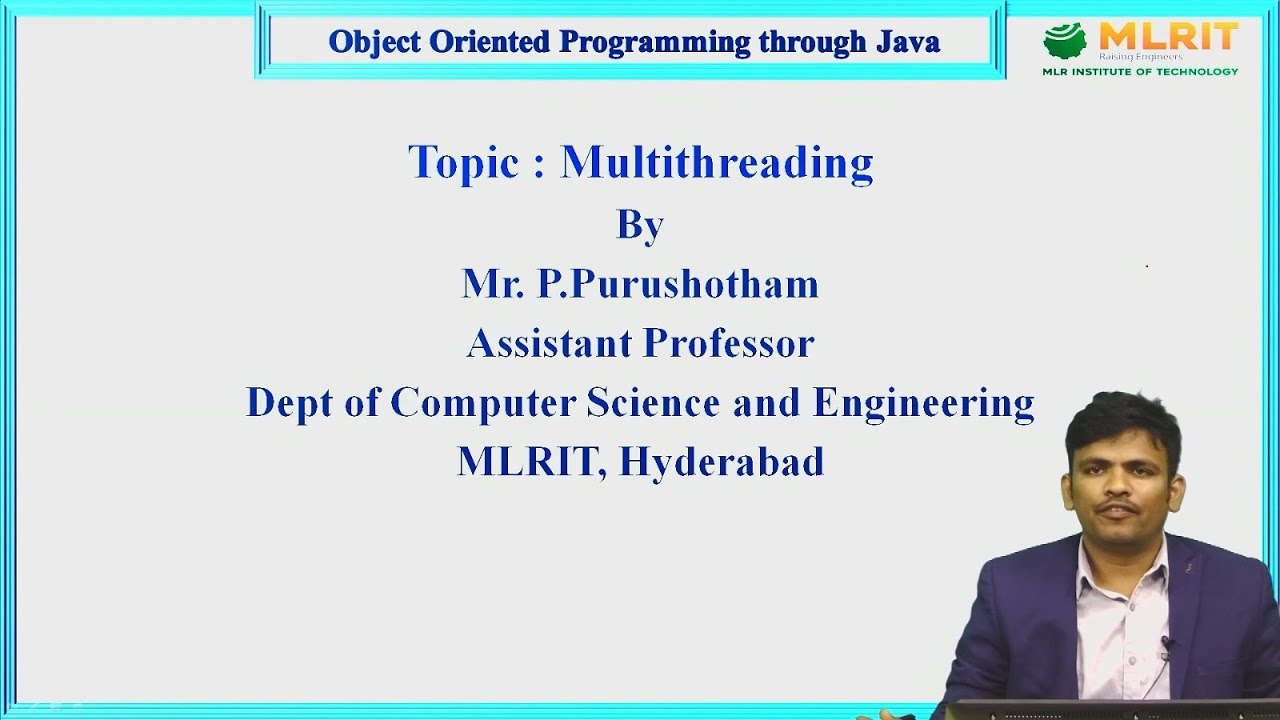 Lec34 Object Oriented Programming Using Java Multi Threading By Mr 6923