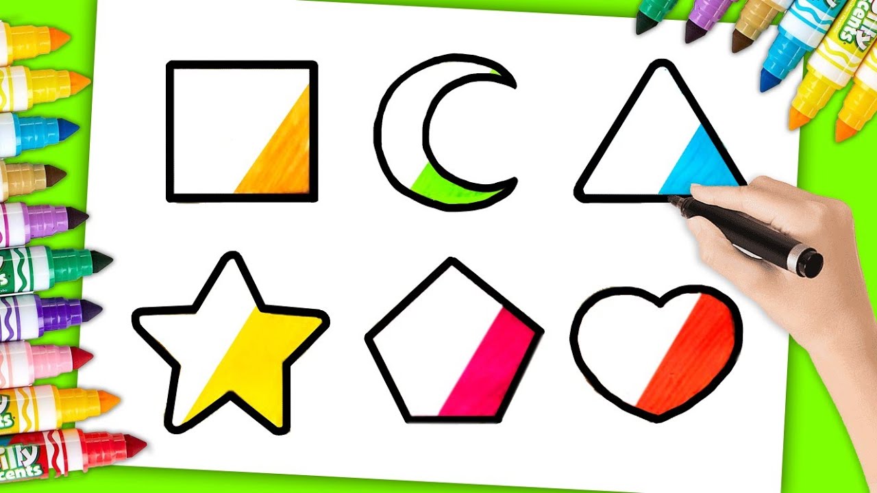 Learn 2d shapes colors for kids & toddlers Preschool Learning | Learn ...