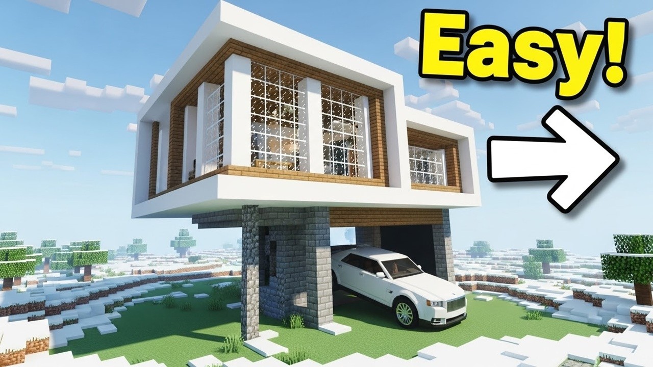 Minecraft Winter House Tutorial | Step-by-Step Build 🏠 ️ - YouTube