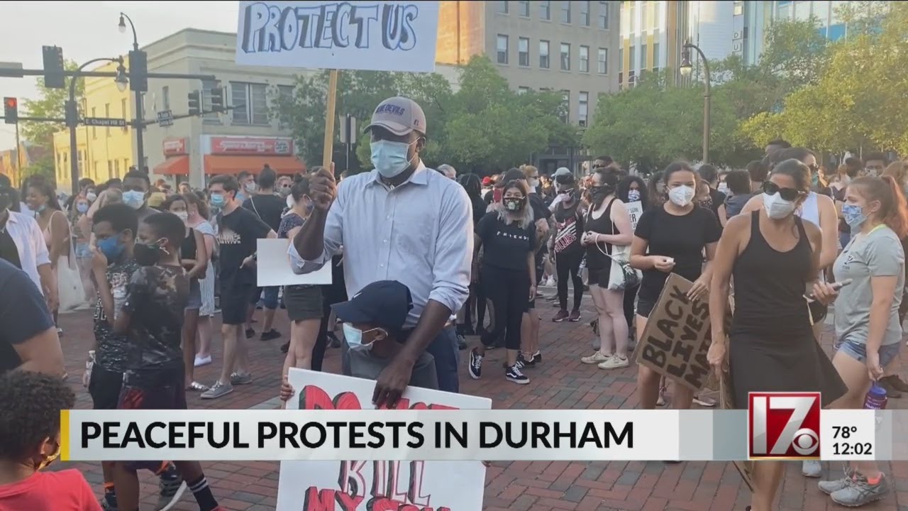 Another peaceful protest held in Durham - YouTube