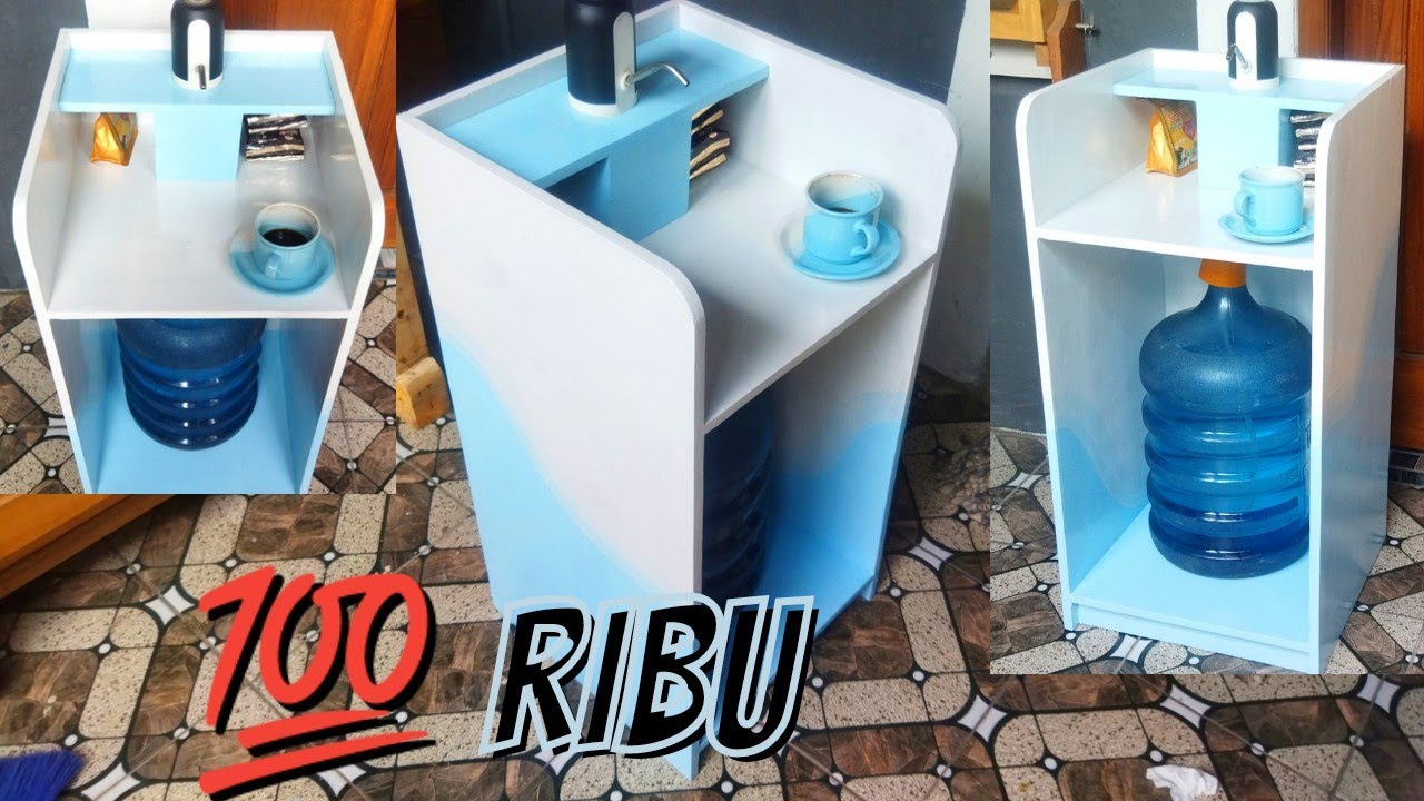 Membuat Kabinet Dispenser Galon Bawah Mudah Murah Meriah - YouTube