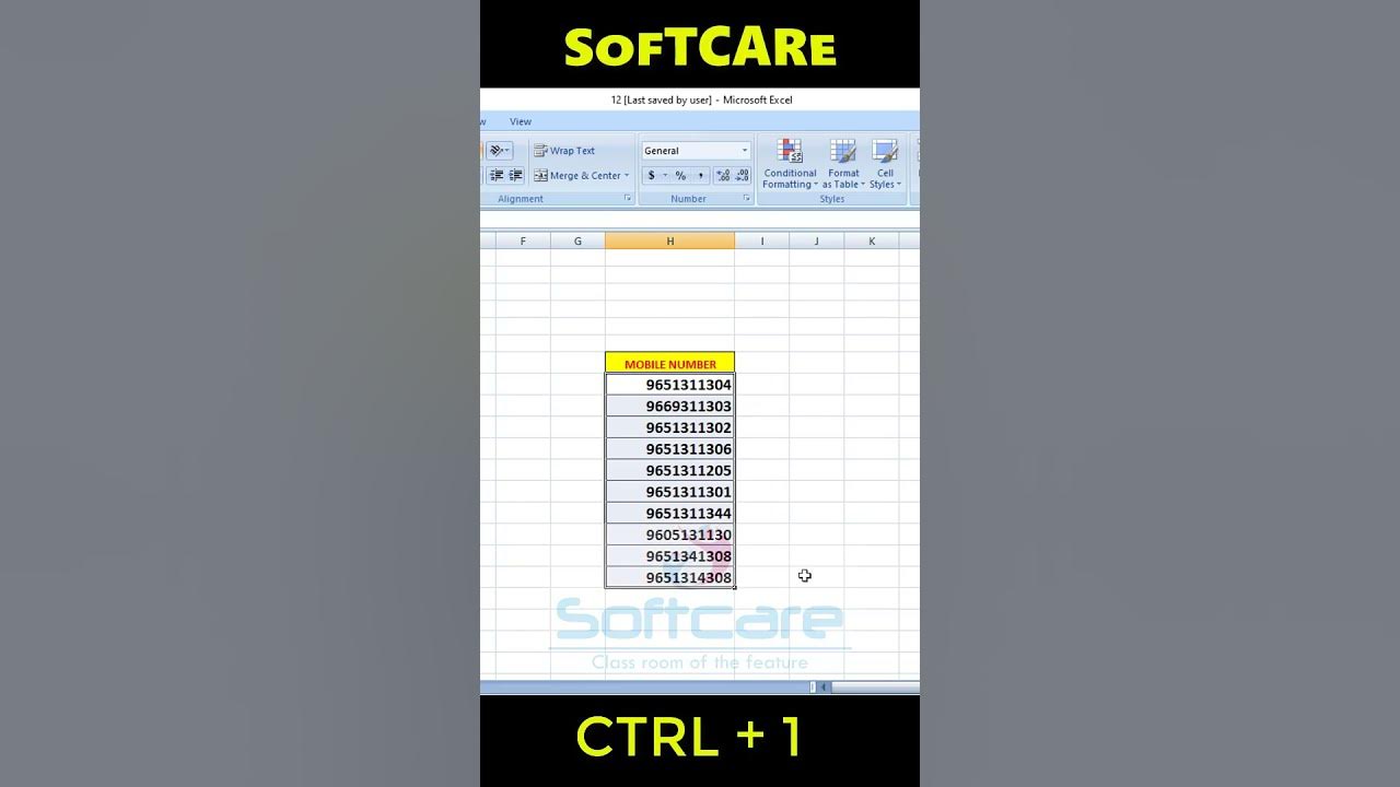 Add 91 Before Mobile Number In Excel Excel Shorts Ytshorts Exceltricks Softcare