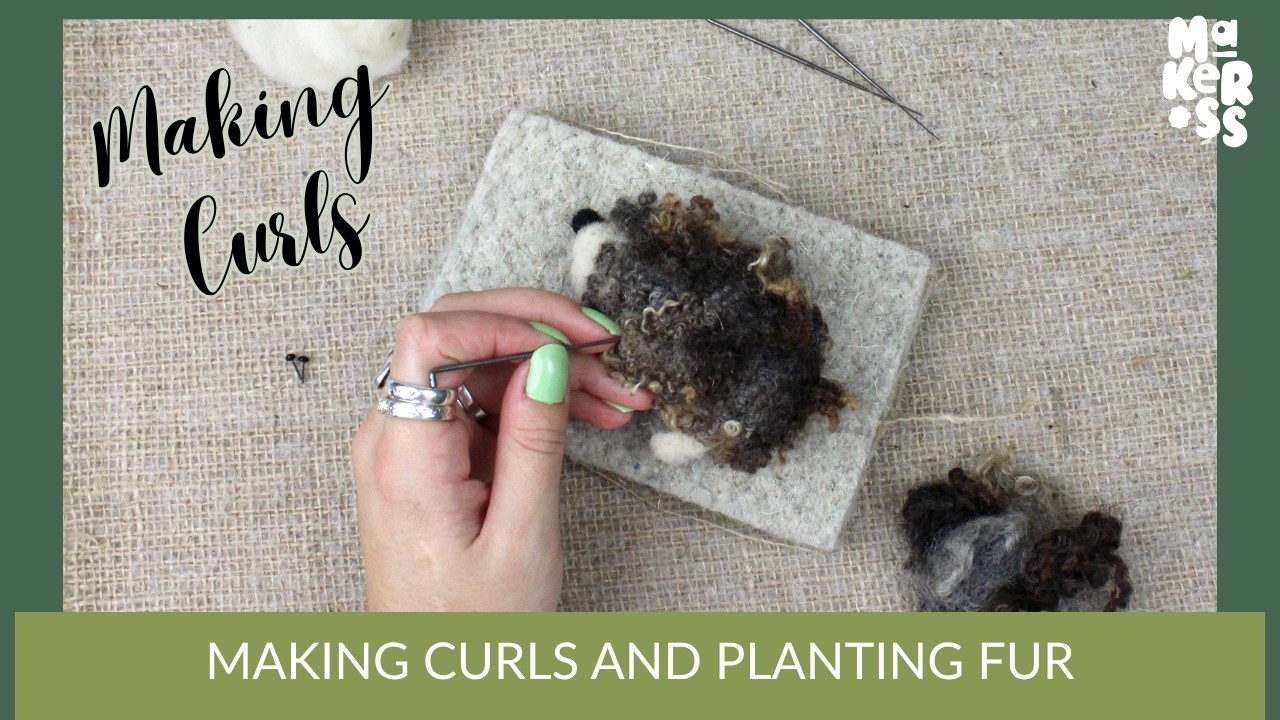 Making Curls & Planting Fur | Needle Felting Tutorial - YouTube