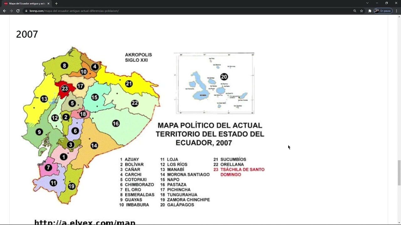 Mapa del Ecuador Antiguo y Actual diferencias población. https://a ...