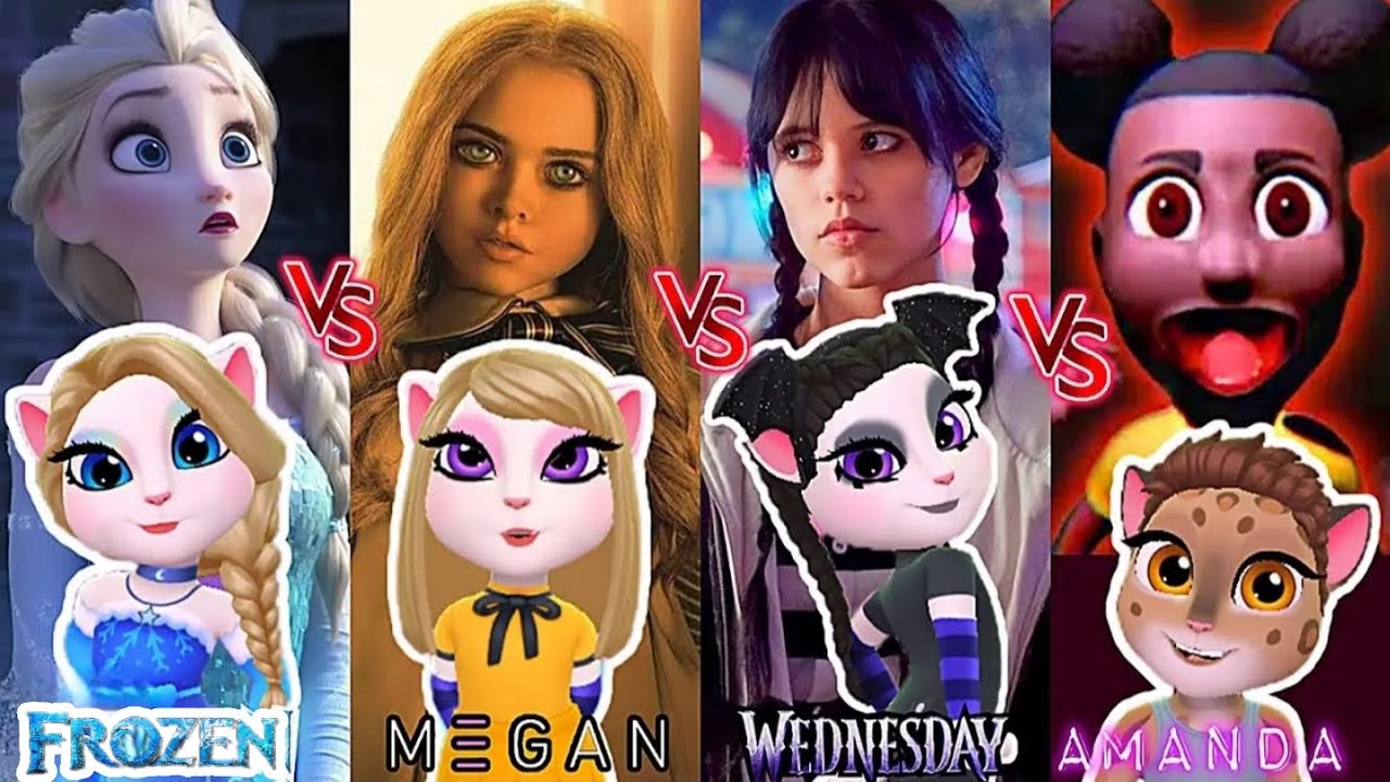 My Talking Angela 2 - Cosplay 🥰 Wednesday Addams Vs M3gan Doll Vs ...