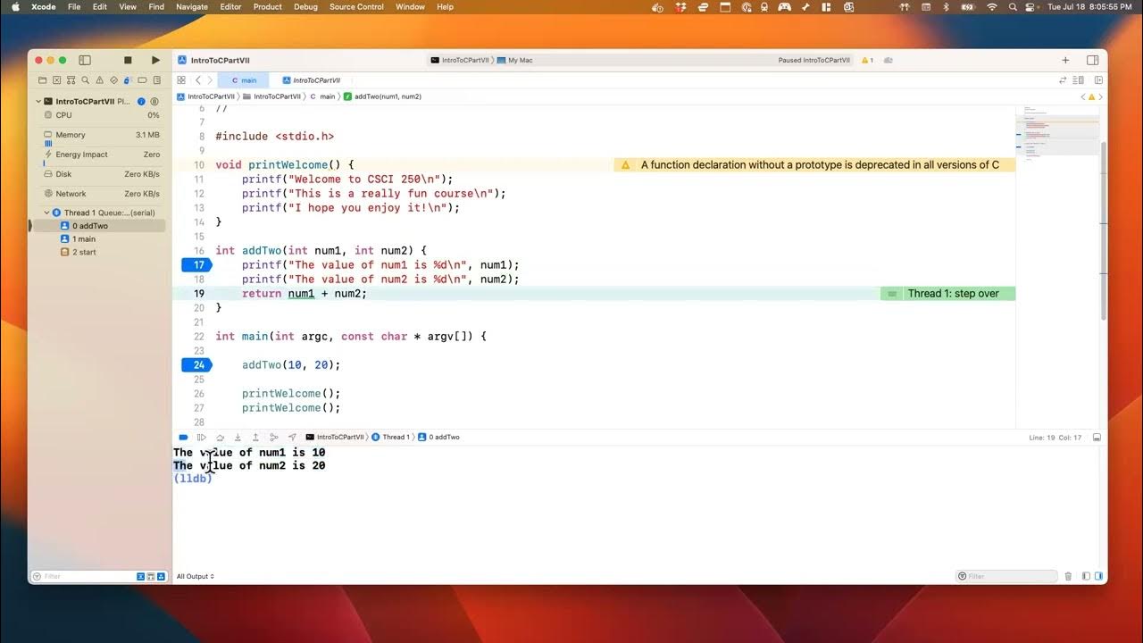 Intro to C Programming Part VII (Functions) - YouTube