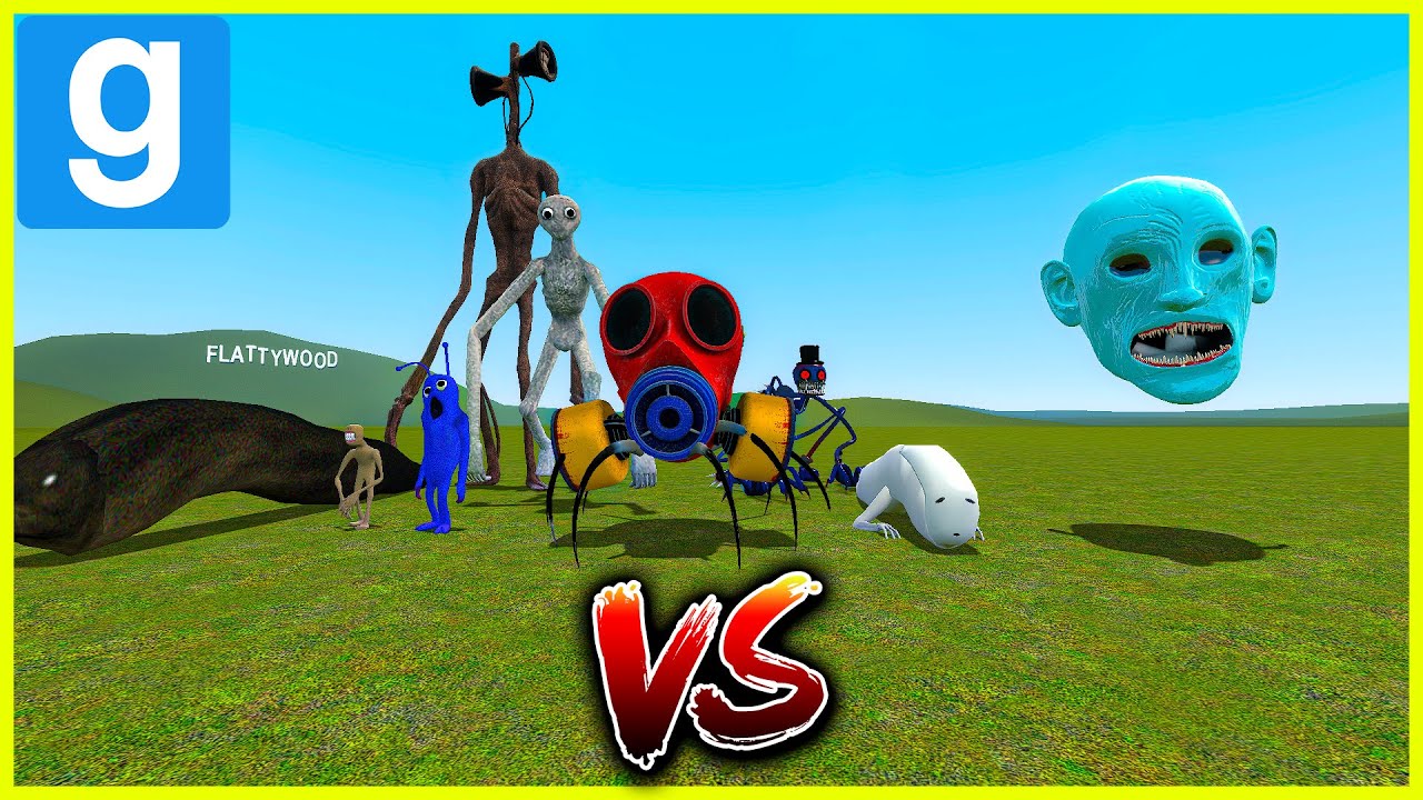 GAS MASK SPIDER VS ALL TREVOR HENDERSON CREATURES - Garry's Mod Sandbox ...