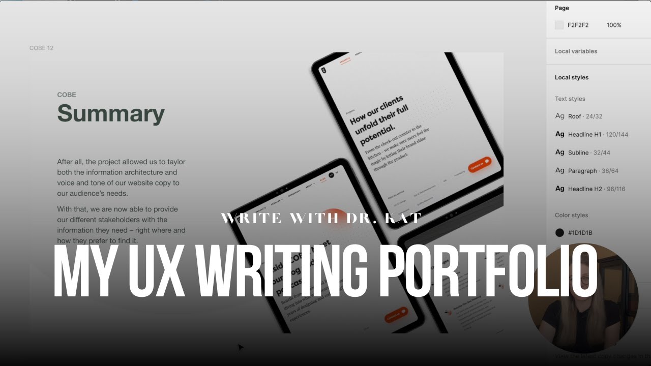 I'm showing you my UX Writing portfolio - YouTube