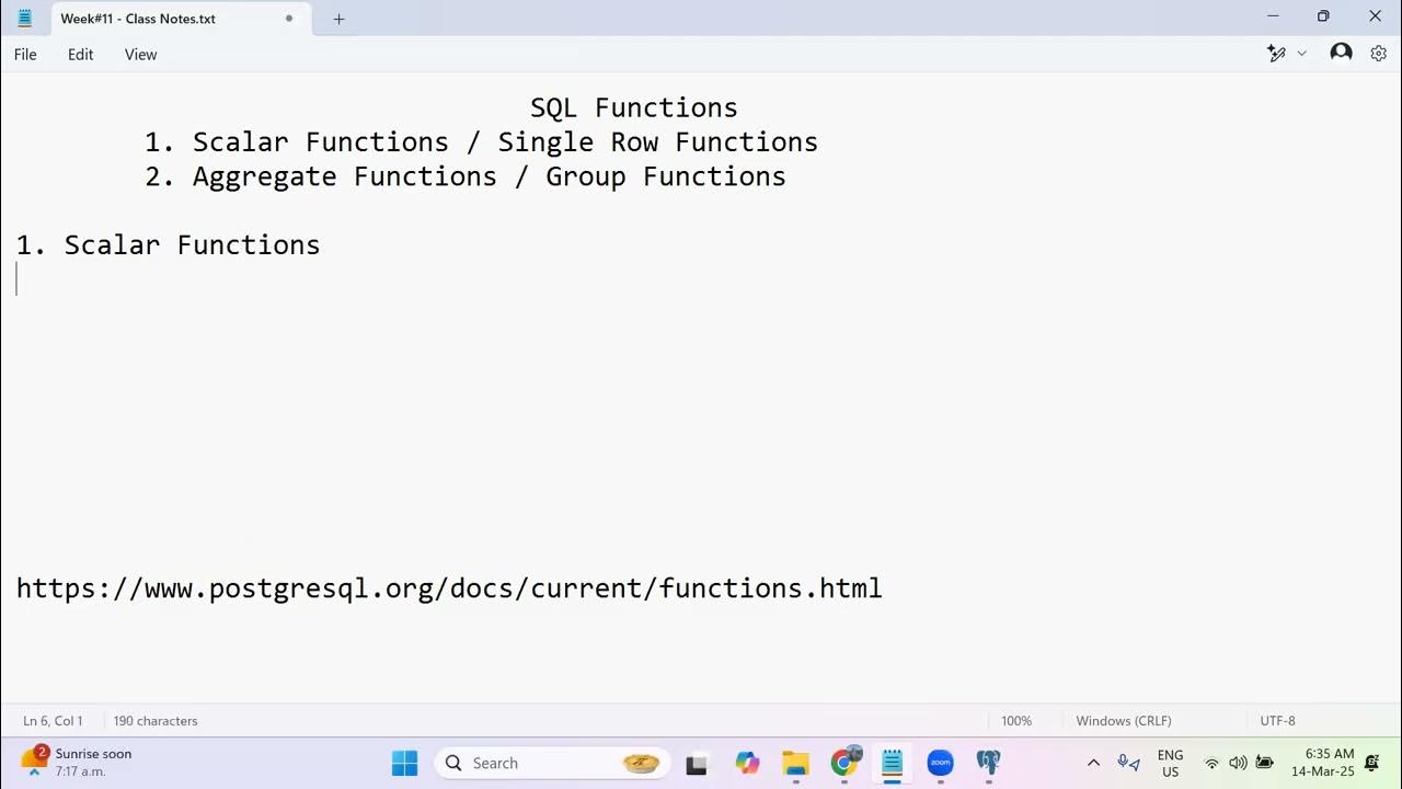 8. SQL Functions - YouTube