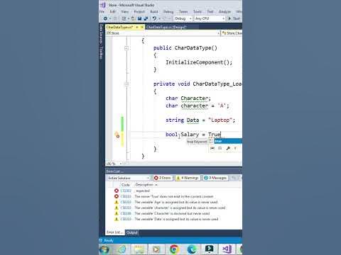 C# Bool or Boolean Data Type - YouTube