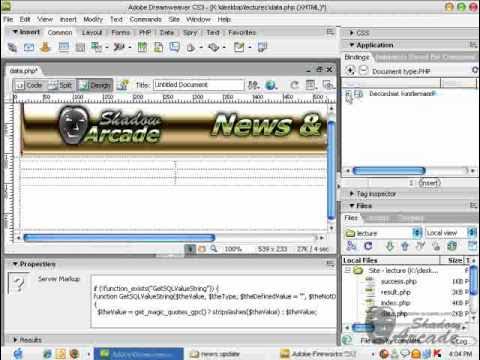 Configure Database in Dreamweaver, (Spesific Result) - YouTube