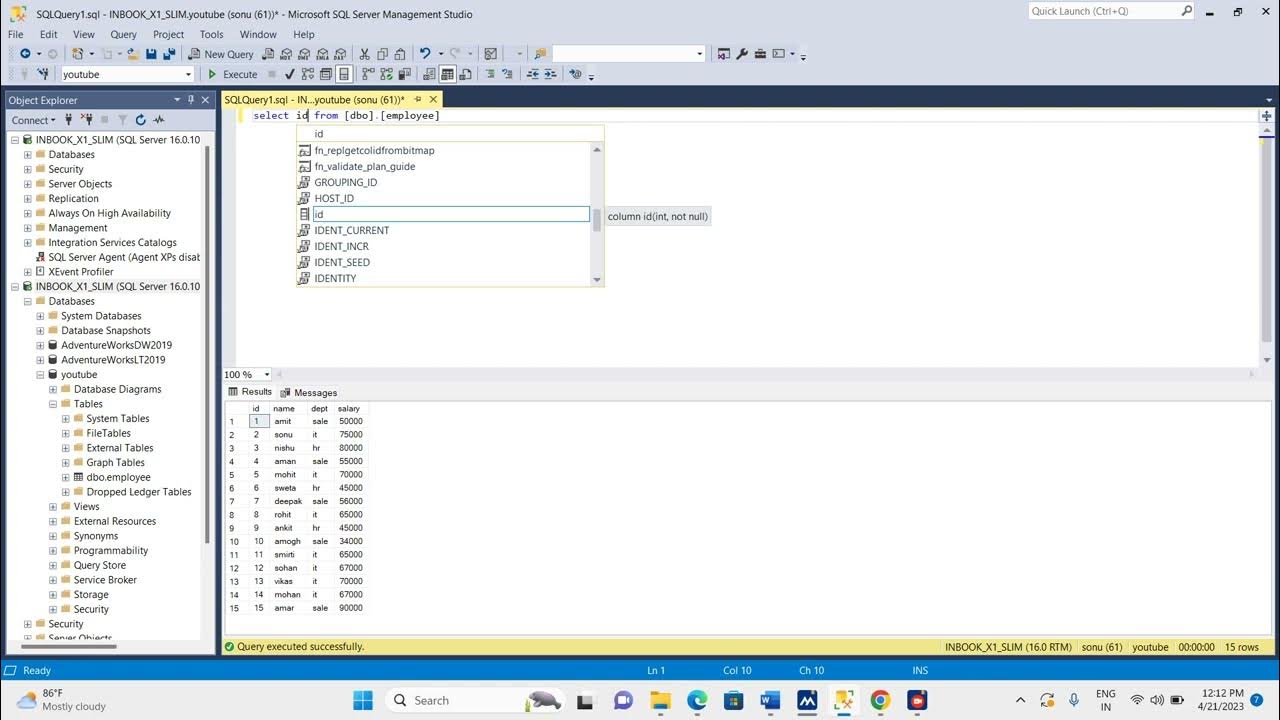 Basic SQL Synatx - YouTube